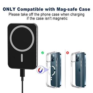 HATALKIN Magnetic Wireless Car Charger Vent Mount for Mag-Safe Mag Safe Case iPhone 14(Plus/Pro Max)/13 12(Pro/Pro Max/Mini) Magnet Phone Holder Stand 15W Wireless Charging Car Mount Air Vent Charger