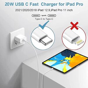 USB C iPad Fast Charger for Apple iPad 10th,iPad Pro 12.9/11 in 2022/2021/2020/2018,iPad Air 4th/5th Gen,iPad Mini 6th Generation,iPad Wall Fast Charger Block with Extra Long 10FT USB C to C Cable