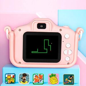 LKYBOA Camera Children Can Take Pictures Dual Camera Small Gifts Student Toys Pixel Front and Rear Girl Print Digital (Color : A)