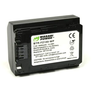 wasabi power battery for sony np-fz100 and sony fx3, a1, a9, a9 ii, a7r iii, a7r iv, a7s iii, a7 iii, a7 iv, a6600