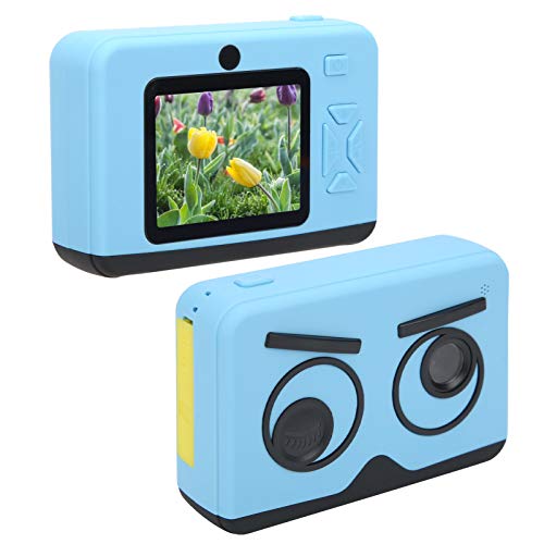 Okuyonic Anti‑Drop Children Camera, Cute Look Camera 20MP HD 2.0in for Gift(Blue)