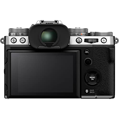 Fujifilm X-T5 Mirrorless Digital Camera (Body Only) (Silver, 16782337) Bundle with Sony 64GB SF-M UHS-II Memory Card + Corel Photo Editing Software + Large Camera Bag + Camera Cleaning Kit + More