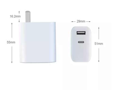 USB C Fast Charger, 65W 2 Port GaN PD&QC USB-C Power Adapter, USB C Wall Charger for MacBook Pro, Air, iPad Pro, Air, Mini, iPhone 14 Pro Max, 13, 12 Galaxy S22 S21 Ultra, Note 10 Plus, Pixel 6, 6 Pro