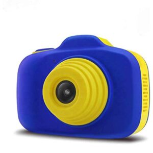 lkyboa kids camera,mini digital camera 2.3 inch cartoon cute camera toys children 1080p camera children camera birthday shockproof digital video (color : blue)