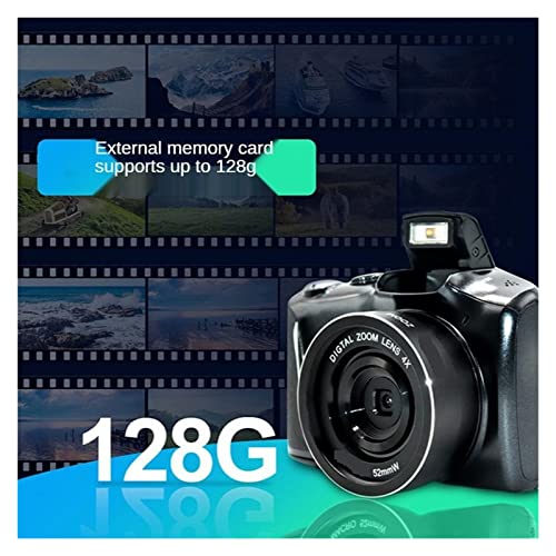 Camera 2.7K 48MP Micro Single Digital Camera 3.0 Inch High Definition Screen with Flash Camera and Video Recorder Camera Digital Camera (Size : with 64G)