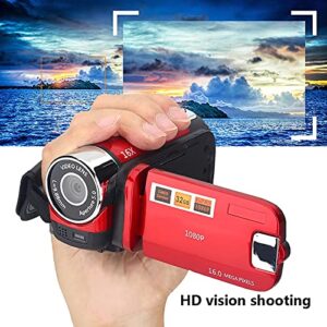 Keenso 2.4 Inch LCD Screen HD Digital Video Camera, 270 Degree Rotation Digital Camera, Vintage Camera for Home Party, Outdoor Picnic, Camping, 118 x 51.5 x 58.5mm(Red)