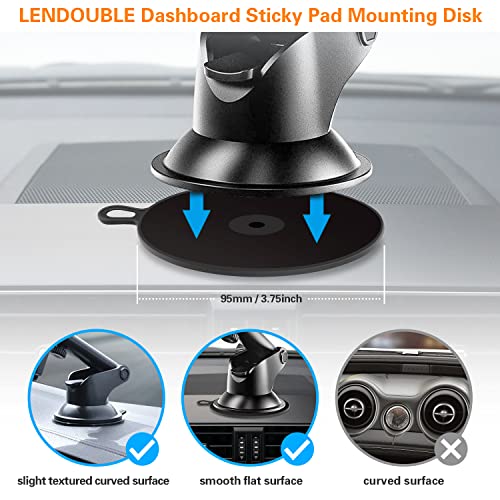 Dashboard Pad Mounting Disk for Suction Cup, Large Plastic 3M Extra Strong Adhesive Disc for Dash Windshield Holder, Camera GPS, Tablet, Car Phone Mount Base with Sticky Adhesive Replacement Pack of 3