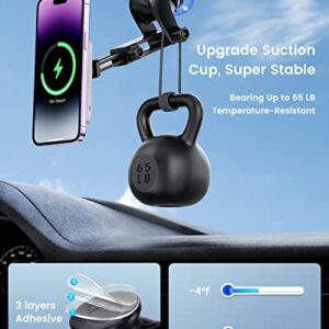 for MagSafe Car Charger Mount, Magnetic Car Wireless Charger for iPhone 14/13/12, 14/13/12 Pro, 14/13/12 Pro Max, 14 Plus, 13/12 Mini, Air Vent Dashboard Car Charging Holder(with QC 3.0 Car Charger)