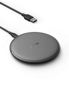 anker wireless charger, 313 wireless charger (pad), qi-certified 10w max for iphone 14/14 pro/14 pro max/13/13 pro max, airpods (no ac adapter, not compatible with magsafe magnetic charging)