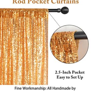 ShinyBeauty Sequin Curtain-Backdrop-5FTx10FT-Gold-Sequin Fabric Photo Booth Backdrop Glitter Backdrop Gold Photography Backdrop