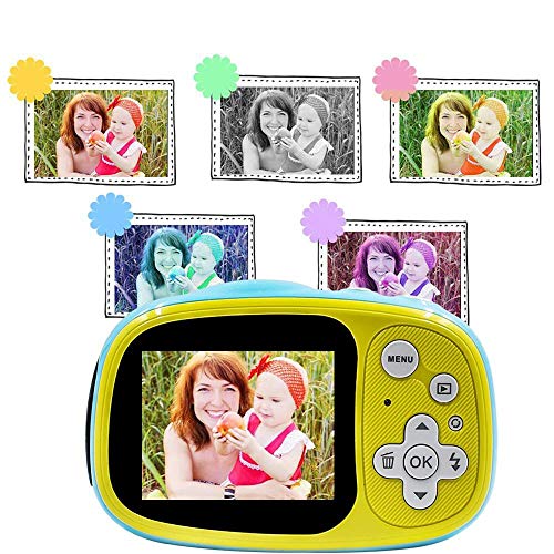 LKYBOA Child Waterproof Camera for Children 3 Meters Waterproof Multi-Function Display Children's Camera HD IPS Display