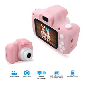 RIUSE Children's Digital Camera, Toy Gifts for Boys and Girls, Support Photo and Video Recording, 2 inches IPS Screen