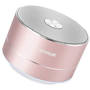 LENRUE A2 Portable Wireless Bluetooth Speaker with Built-in-Mic,Handsfree Call,AUX Line,TF Card,HD Sound and Bass for iPhone Ipad Android Smartphone and More(Rose Gold)