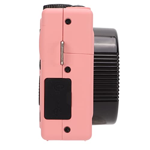 1080P FHD Micro Single Camera, 16X Digital Zoom, 24MP, 3 Inch LCD Display Monitor, PC Camera, Rechargeable Battery, Portable Video Camera with 1/4 Inch Screw Port 3.5mm External Microphone Port(Pink)