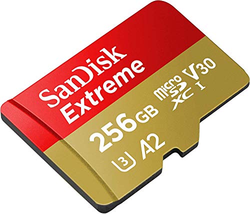 SanDisk Extreme 256GB V30 A2 MicroSDXC Memory Card for DJI Works with Mavic Air 2 Drone 4K 8K Bundle with (1) Everything But Stromboli MicroSD Reader