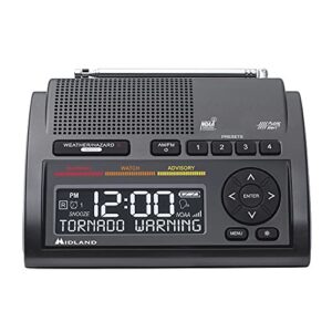 midland – wr400, deluxe noaa emergency weather alert radio – s.a.m.e. localized programming, 80+ emergency alerts, & alarm clock w/ am/fm radio