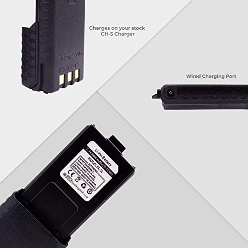 BaoFeng, BTECH BL-5L 3800mAh Li-ion Battery Pack, High Capacity Extended Battery for UV-5X3, BF-F8HP, and UV-5R Radios (BL-5 BaoFeng Battery Series)