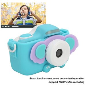 Shanrya 1080p Digital Children Camera, Kids Digital Camera IPS Touch Screen 1000mAh Rechargeable 48MP Dual Camera for Boys for Gifts for Girls