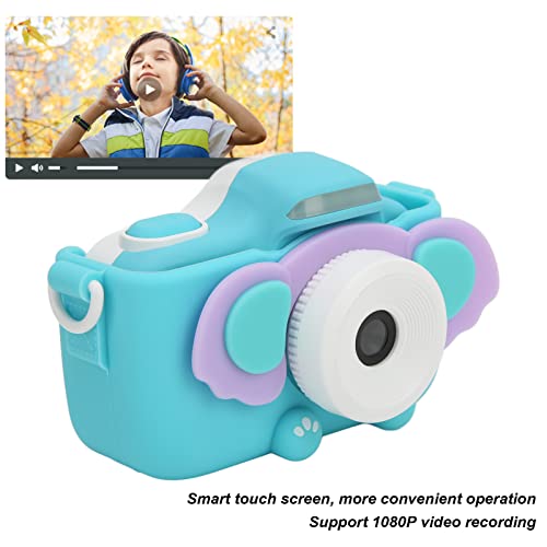 Shanrya 1080p Digital Children Camera, Kids Digital Camera IPS Touch Screen 1000mAh Rechargeable 48MP Dual Camera for Boys for Gifts for Girls