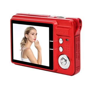 Nofaner 8X Zoom Card Digital Camera 5 MP 2.7in Display Maximum Support 32GB Memory Card Builtin Microphone Mini Digital Camera(red)