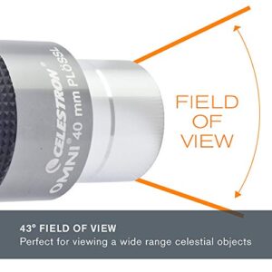 Celestron 93325 40mm Omni Eyepiece (Silver/Black)