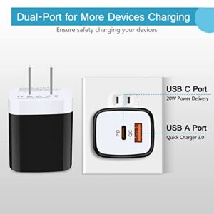 USB C Samsung Phone Android Fast Charging Dual Port Car Charger Cigarette Lighter Adapter Type C USB Charger for Samsung Galaxy A13 5G,A14 A03s,A02S,S23 S21 S20 FE,A53,S22,A73,A01,A12,Note 21