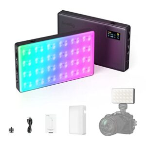 smallrig rm120 5000mah camera light panel rgb video light professional led on camera video light portable lights for photography 2500k-8500k 98+ cri full color for tiktok,video conference 3808