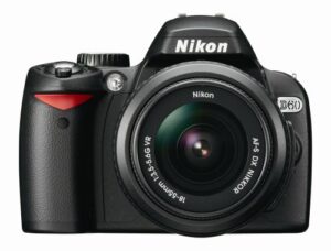 nikon d60 dslr camera with 18-55mm f/3.5-5.6g auto focus-s nikkor zoom lens