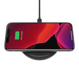 Belkin Wireless Charger - Qi-Certified 10W Max Fast Charging Pad - Quick Charge Cordless Flat Charger - Universal Qi Compatibility for iPhone, Samsung Galaxy, AirPods, Google Pixel, and more