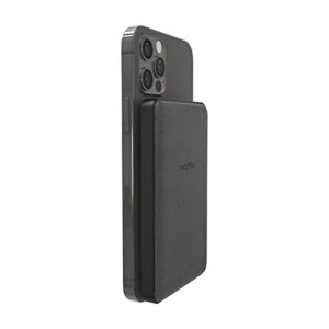 mophie snap+ juice pack mini – wireless portable magnetic charger with 5000 mah internal battery, compatible with magsafe & qi-enabled smartphones, works with apple, samsung, and google phones, black