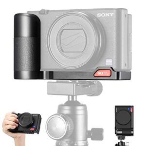 zv-1 camera handle grip bracket for sony zv-1 camera, support vertical tripod mount youtube video shooting zv1 vlogging accessories, w base microphone/fill light extension cold shoe mount