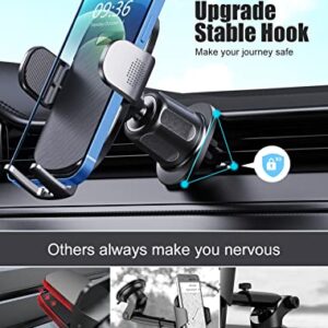 Ruiwwo Phone Mount for Car, Hands Free Cell Phone Holder Car, [Upgraded Vent Clip] Universal Air Vent Car Phone Holder Mount Compatible with iPhone 14 Pro Max/13 Pro/12/11, Samsung Galaxy S20/Note 10