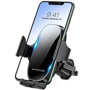 miracase [upgraded] car phone mount, air vent cell phone holder for car, universal car phone holder cradle compatible with iphone 14 series/14 pro max/iphone 13 series/iphone 12/11/xr and more