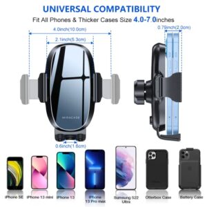 Miracase [Upgraded] Car Phone Mount, Air Vent Cell Phone Holder for Car, Universal Car Phone Holder Cradle Compatible with iPhone 14 Series/14 Pro Max/iPhone 13 Series/iPhone 12/11/XR and More