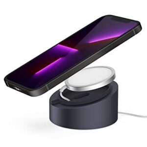 Stouchi Mag- Safe Charger Stand Wireless Charging Heavy-Duty Premium Metal Holder Mount Base Desktop Dock for iPhone 14/13/12 Mag- Safe Charger Grey (Not Included Mag- Safe Charger)