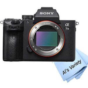 Sony Alpha a7 III Mirrorless Digital Camera(No Lens) + Shot-Gun Microphone + LED Always on Light+ 64GB Extreme Speed Card, Gripod, Case, and More (26pc Video Bundle)