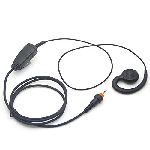 Kymate HKLN4455 HKLN4602 CLP1010 CLP1040 CLP1060 CLP446 CLP1083e CLP446e CLPe Plus Earpiece with PTT Mic for Motorola Solutions Business Radios Single Pin Shotr Cord Swivel Headset