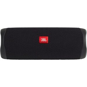 JBL FLIP 5 Portable Wireless Bluetooth IPX7 Waterproof Speaker Bundle with Boomph Microfiber Cloth and USB Type-C Cable - Black