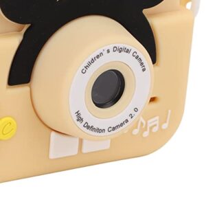 Entatial Kids Photo Video Camera, High Definition Kids Digital Camera Multifunctional Comfortable for Kids for Gifts(Beige)