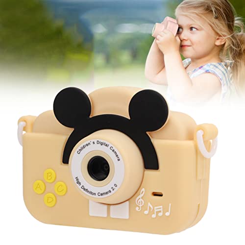 Entatial Kids Photo Video Camera, High Definition Kids Digital Camera Multifunctional Comfortable for Kids for Gifts(Beige)