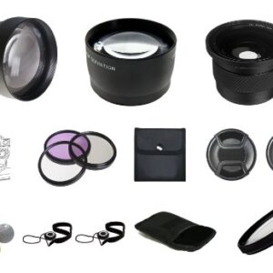 Professional High Definition Lens Accessory Package for SONY ALPH NEX CAMERAS - 40.5mm & 49mm - (NEX-3 Series NEX-5 Series NEX-6 Series NEX-7 Series) Includes: 2.2x Telephoto Lens + 0.43x Wide Angle + 0.42x Fish-eye Lens + (+10) Close-Up lens + 3 Essentia