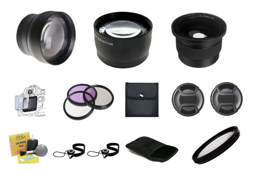 Professional High Definition Lens Accessory Package for SONY ALPH NEX CAMERAS - 40.5mm & 49mm - (NEX-3 Series NEX-5 Series NEX-6 Series NEX-7 Series) Includes: 2.2x Telephoto Lens + 0.43x Wide Angle + 0.42x Fish-eye Lens + (+10) Close-Up lens + 3 Essentia