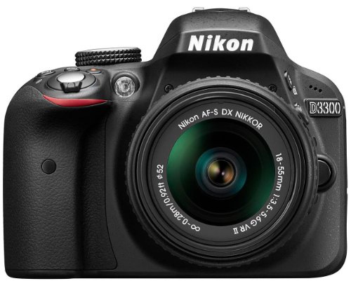 Nikon D3300 Digital SLR Camera with 18-55mm VR II Lens Kit - Black (24.2MP) 3.0 inch LCD