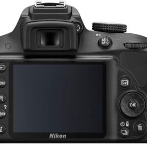 Nikon D3300 Digital SLR Camera with 18-55mm VR II Lens Kit - Black (24.2MP) 3.0 inch LCD