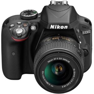 Nikon D3300 Digital SLR Camera with 18-55mm VR II Lens Kit - Black (24.2MP) 3.0 inch LCD