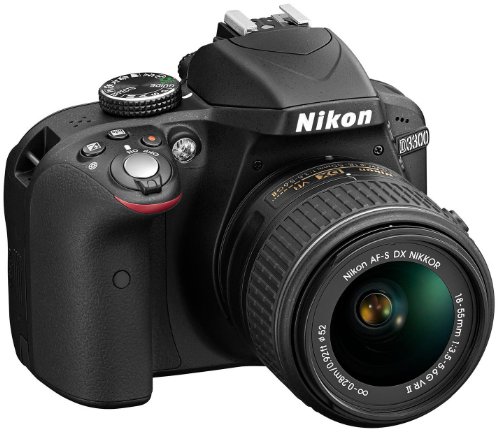 Nikon D3300 Digital SLR Camera with 18-55mm VR II Lens Kit - Black (24.2MP) 3.0 inch LCD