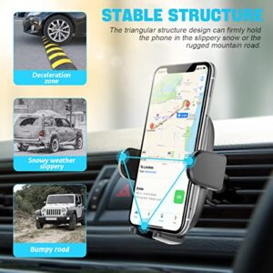 Car Phone Holder Mount for Air Vent, Hands Free Easy Clamp Universal Cell Phone Holder, Thick Case Big Phone Friendly Automobile Cradles, Compatible with All Android, iPhone 13/Max/XR, Samsung Galaxy