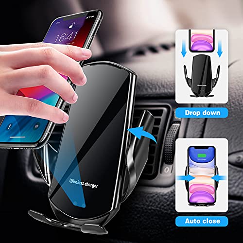 Wireless Car Charger, 10W Wireless Car Charger Mount,Phone Holder Car Wireless Charger for iPhone 13/13 Pro /12/12 Pro/ 11/11 Pro/Xr/Xs/X/8, Samsung S