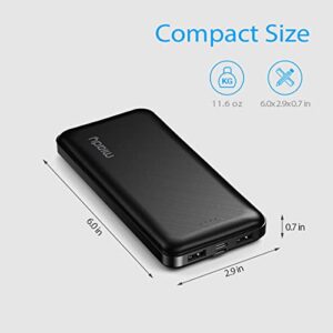 2-Pack Miady 15000mAh Portable Charger, Power Bank/w Two 5V/2A USB Output Ports and USB C Fast Input, Portable Phone Charger Compatible with iPhones, Android Smartphones and More