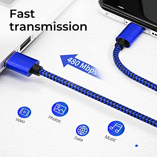 Fast Charger Cable for Motorola One Action/Macro/Vision/Zoom/Hyper/Power/Fusion+/5G Ace UW, (2Pack, 6.6Ft) Nylon Braided Charging Cord for Moto G50 G10 Power G30 G9 Plus Play Fast Pro G8 Stylus G7 G6